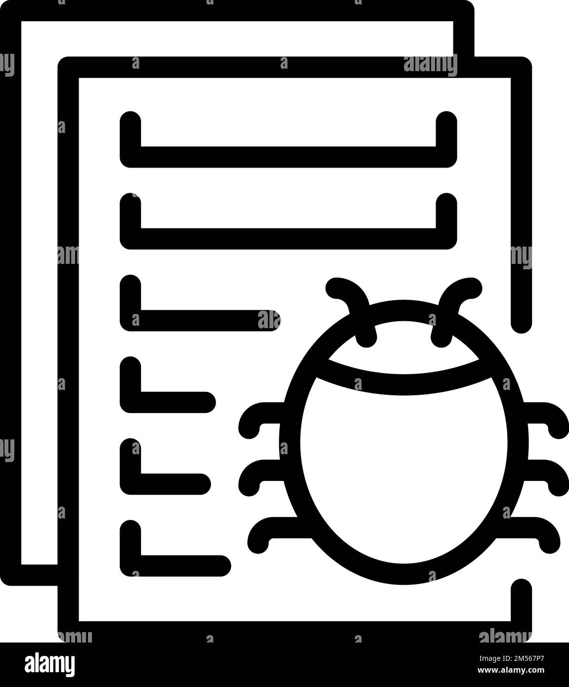 Data bug icon outline vector. Cyber crime. Internet fraud Stock Vector ...