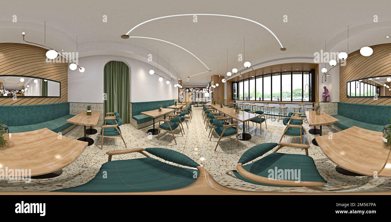 3d render of cafe restaurant Stock Photo - Alamy
