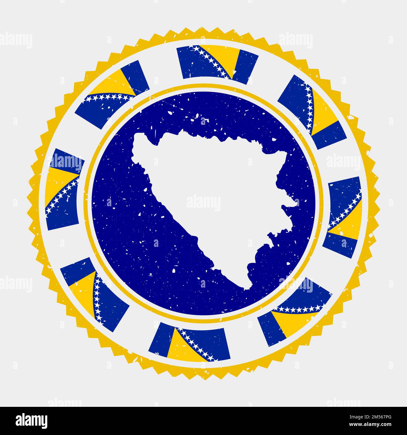 Bosnia grunge stamp. Round logo with map and flag of Bosnia. Country ...