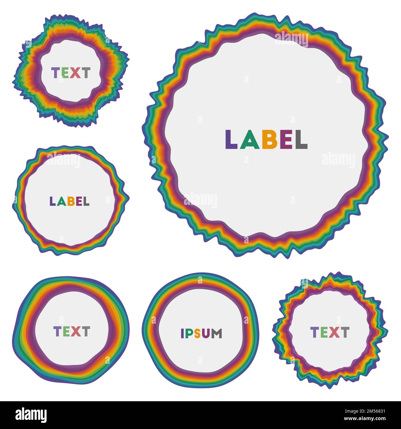 Round badges collection. Appealing circular backgrounds. Amazing vector ...