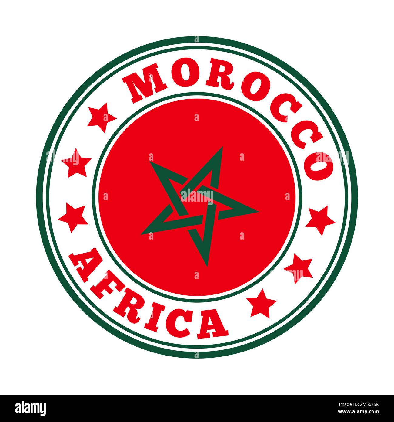 Morocco sign. Round country logo with flag of Morocco. Vector illustration Stock Vector Image ...