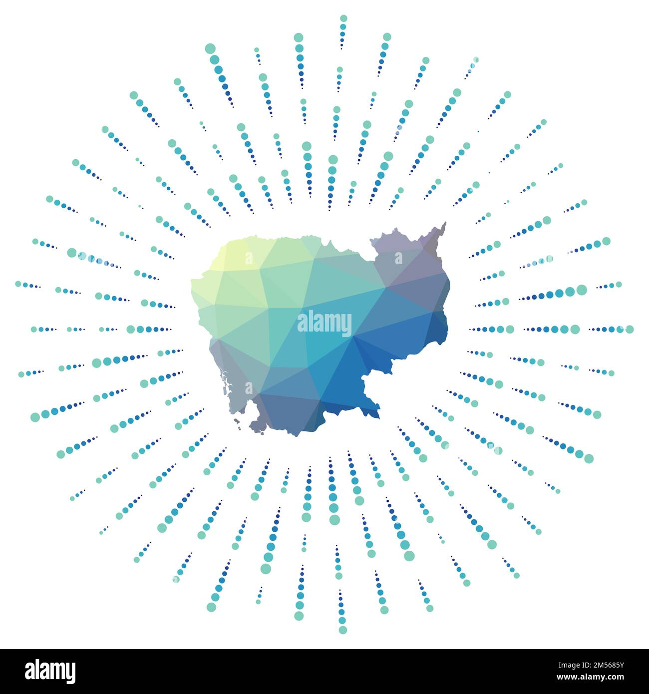 Phnom penh vector outline map Cut Out Stock Images & Pictures - Alamy