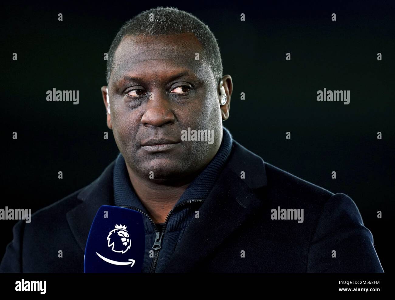 Former Leicester City player Emile Heskey, commentating for Amazon ...
