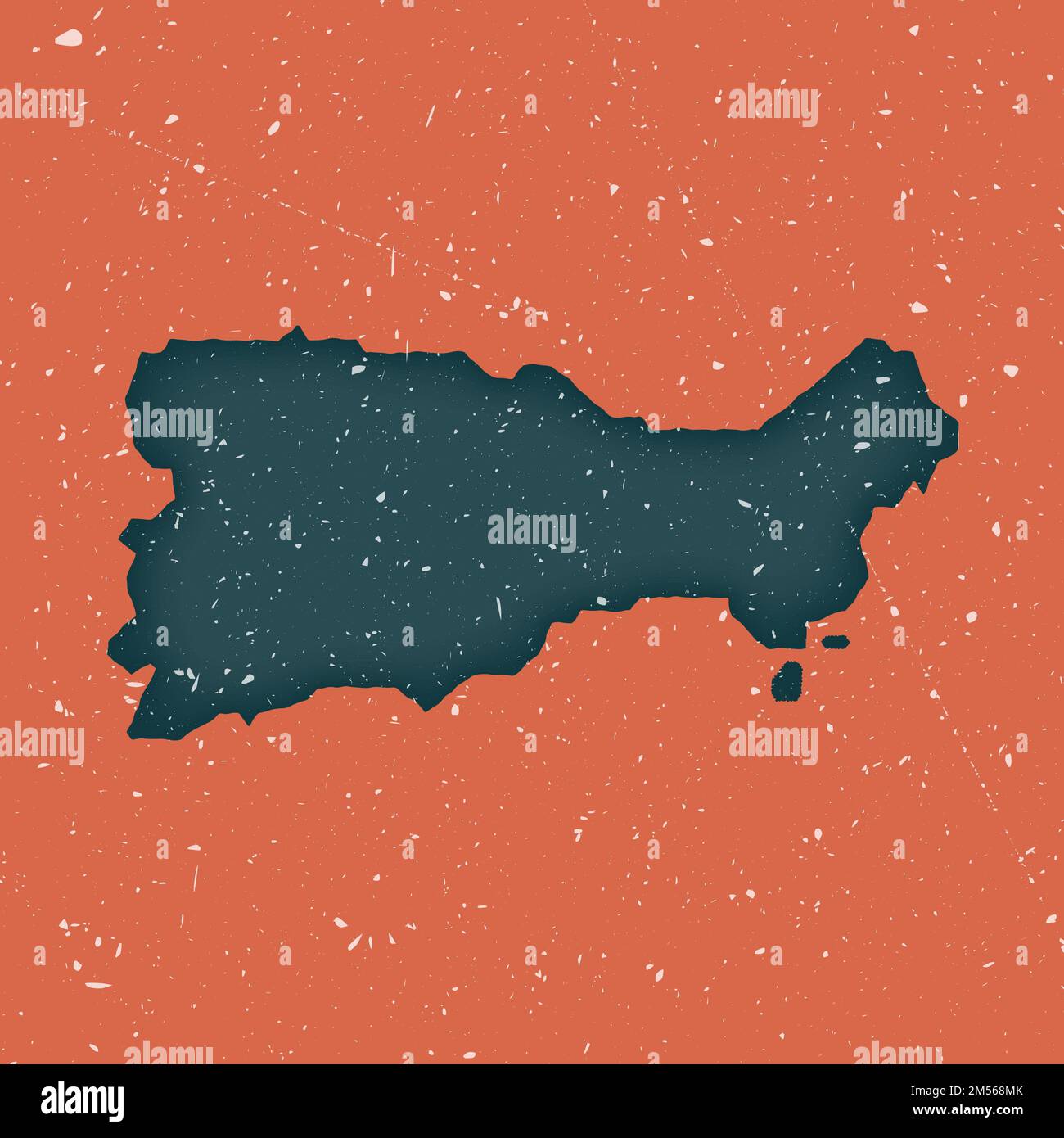 Capri vintage map. Grunge map of the island with distressed texture ...