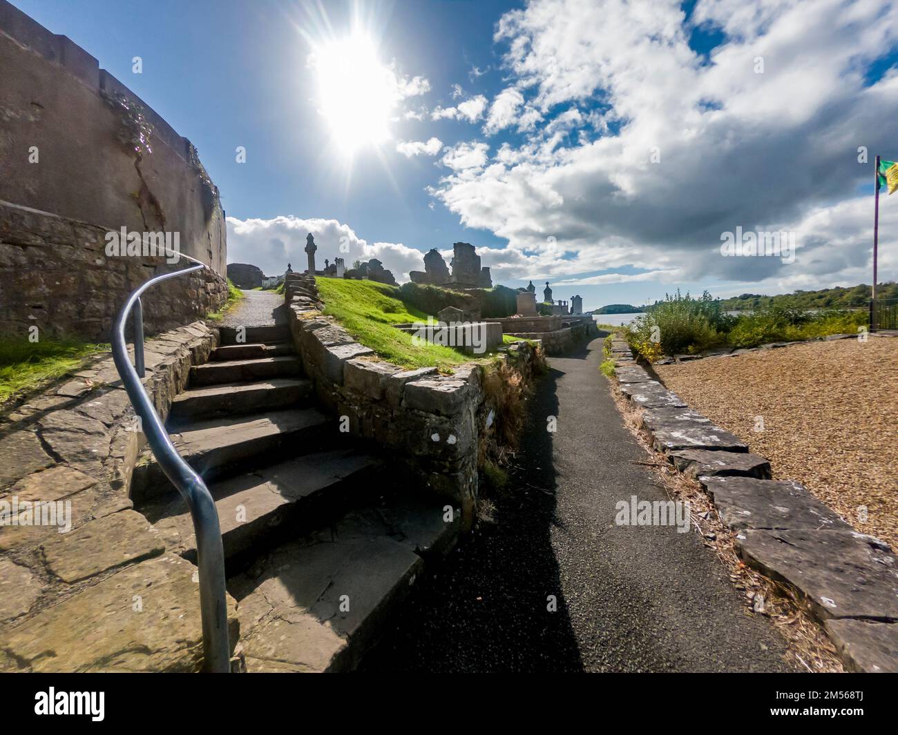 The historic Abbey Graveyard in Donegal town, which was build by Hugh O ...