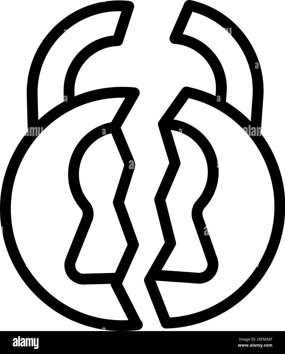 Unlock cyber padlock icon outline vector. Hacker crime. Online security ...