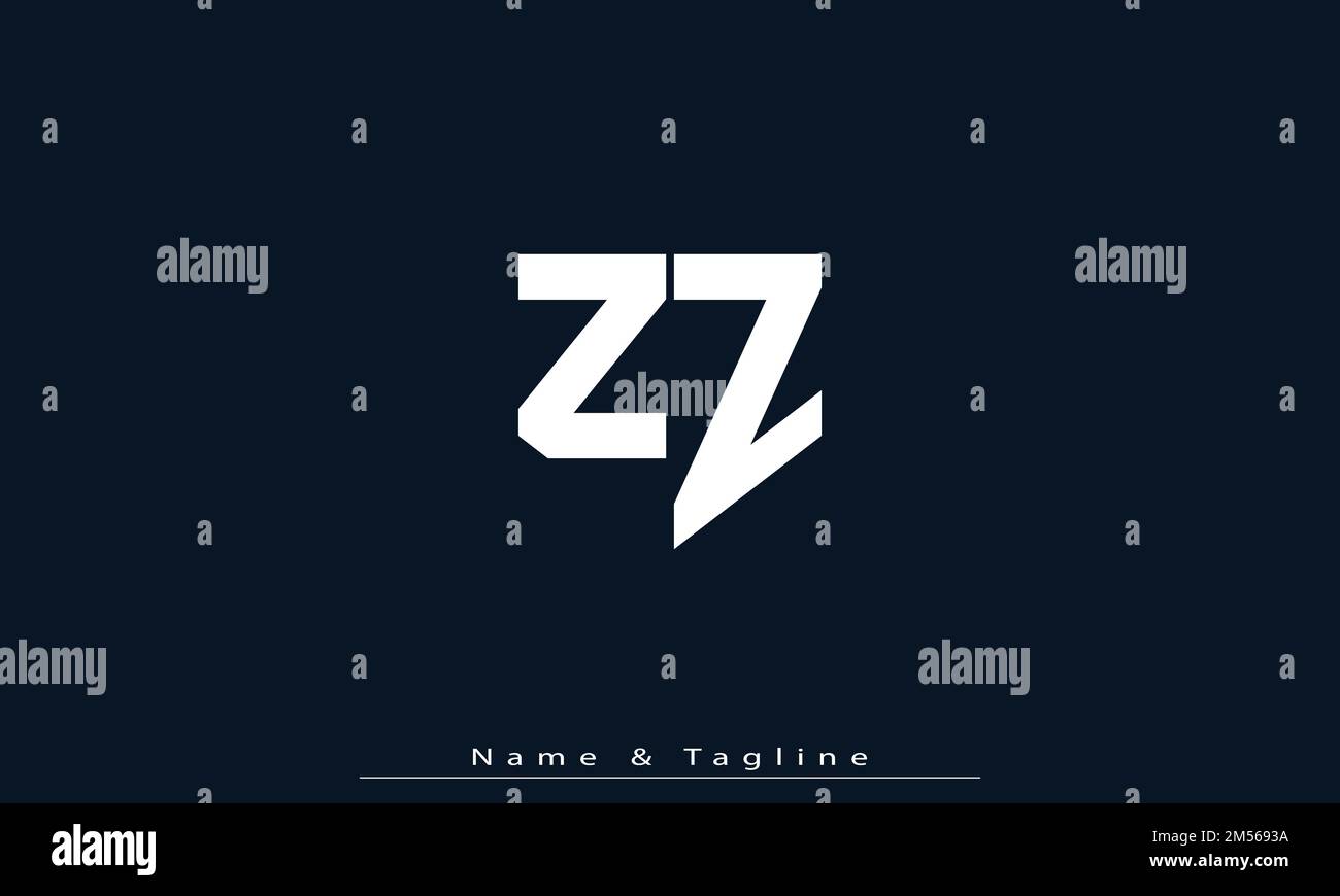 Alphabet letters Initials Monogram logo ZZ Stock Vector Image & Art - Alamy