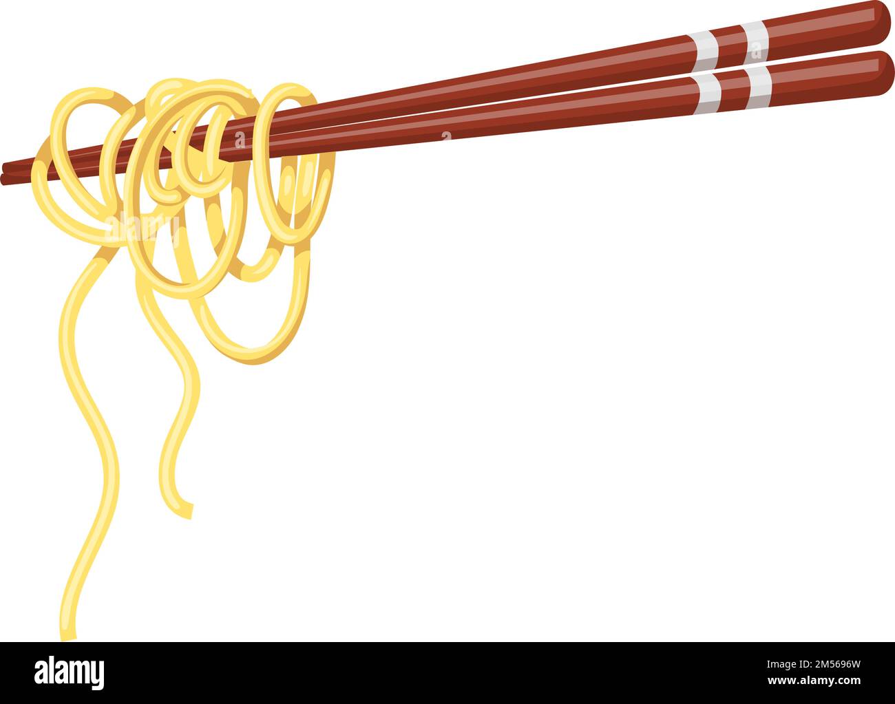 Noodles Chopsticks Cartoon Vector Illustration Stock Vector Image And Art
