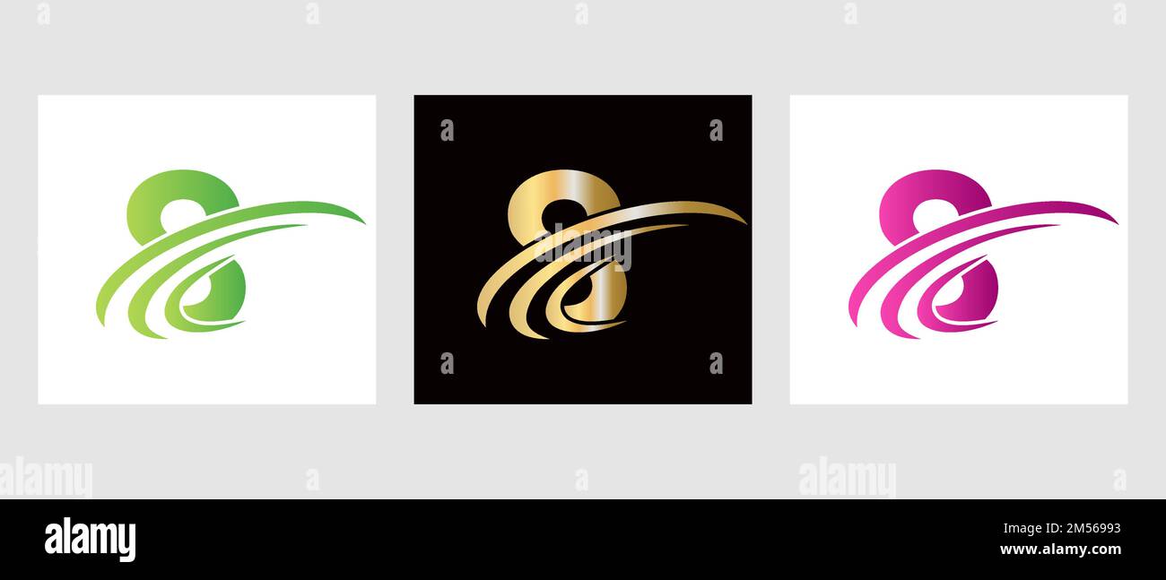 Letter 8 Logo Design Template. Monogram 8 Letter Logotype Symbol Stock ...