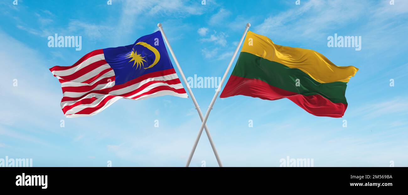 Malaysia lithuania two flags hi-res stock photography and images - Alamy