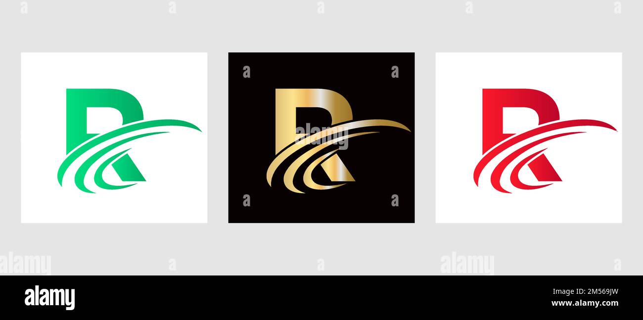Letter R Logo Design Template. Monogram R Letter Logotype Symbol Stock ...