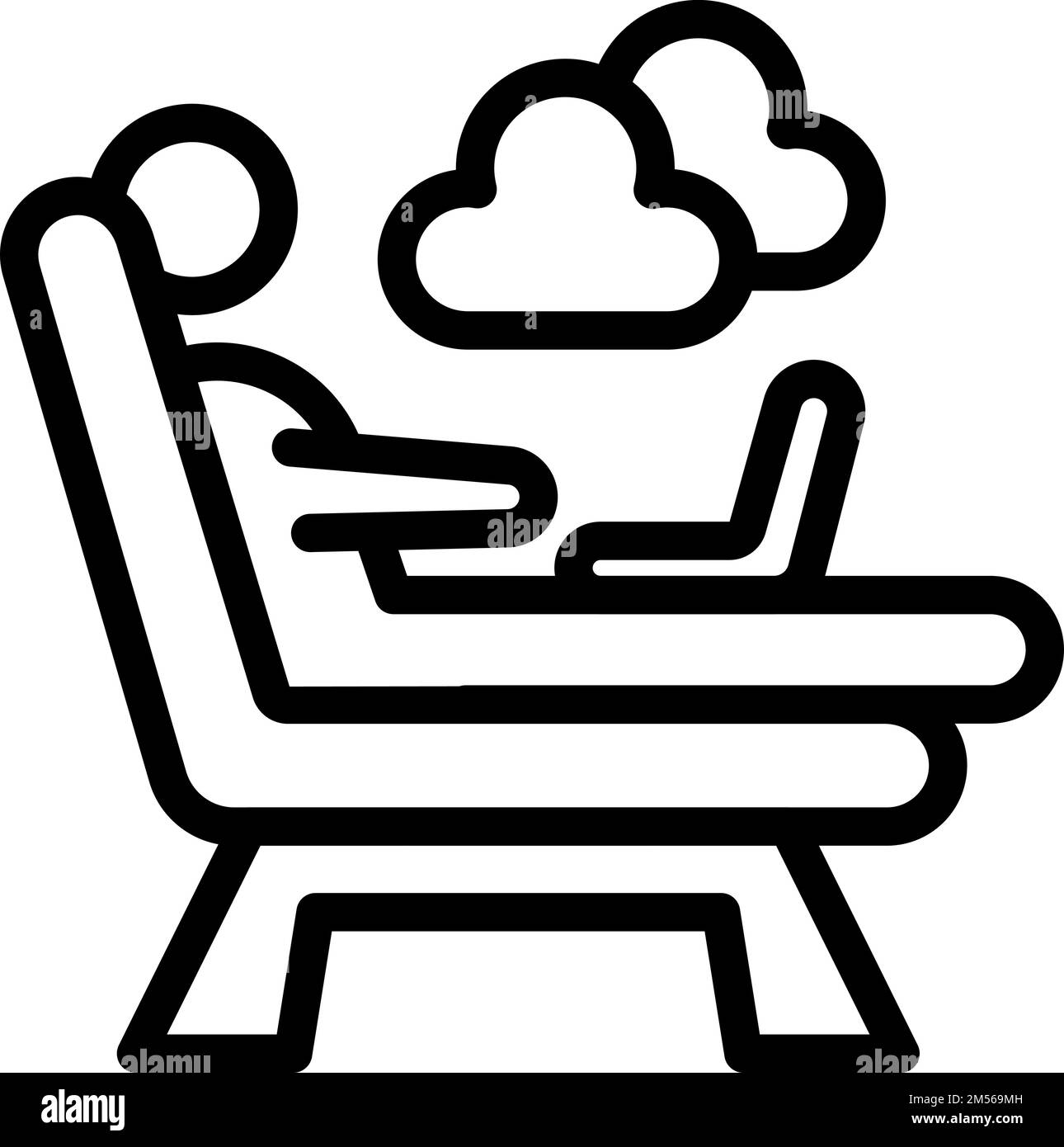 Beach relax icon outline vector. People travel. Island nature Stock ...