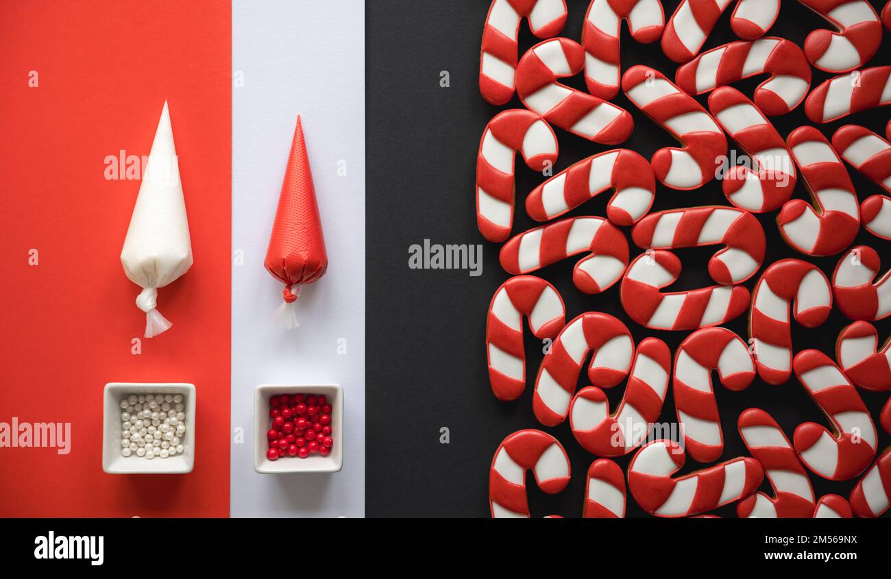 Flat lay of christmas baking hi-res stock photography and images - Alamy