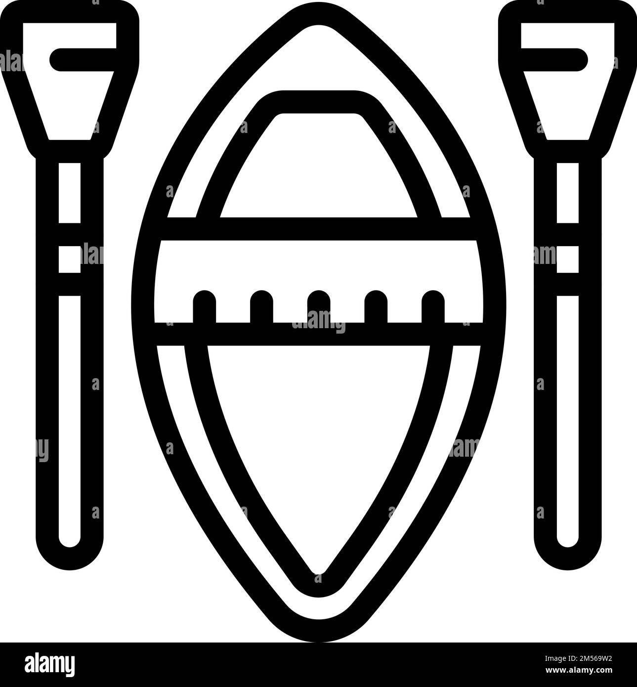 Kayak downshifting icon outline vector. People job. Island nature Stock ...