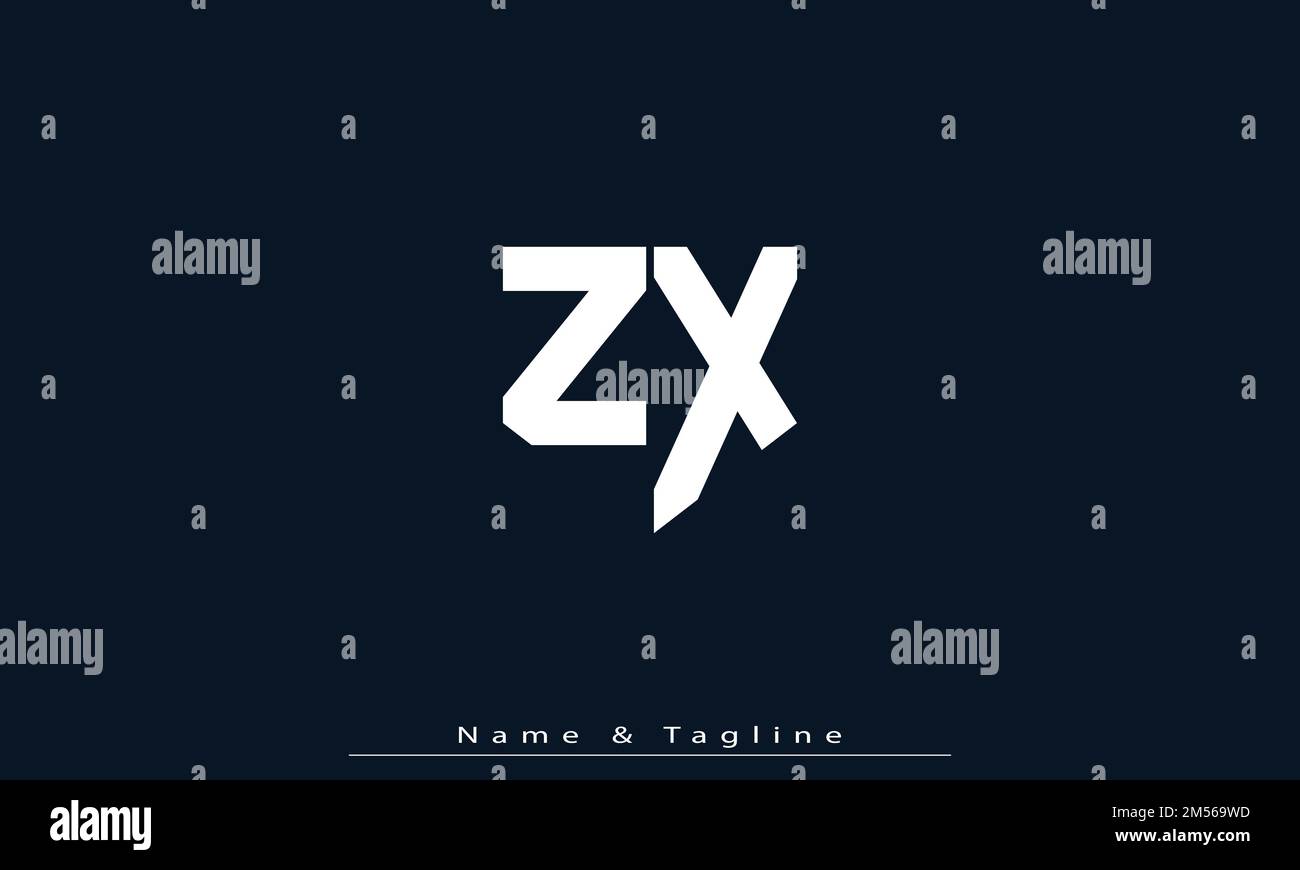 Zx letter logo design Stock Vector Images - Alamy
