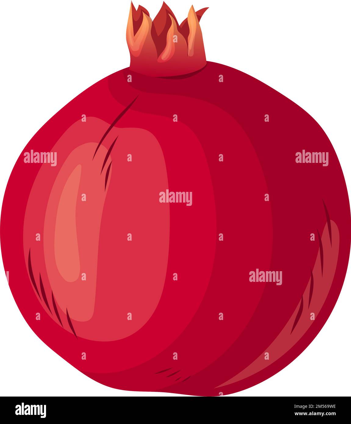 pomegranate fruit cartoon vector illustration Stock Vector Image & Art ...