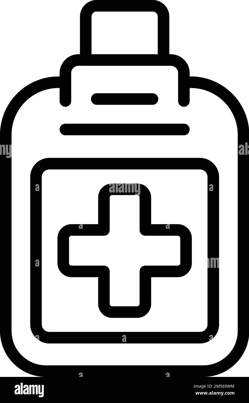 Medical id card icon outline vector. Medicine cotton. Health care Stock ...