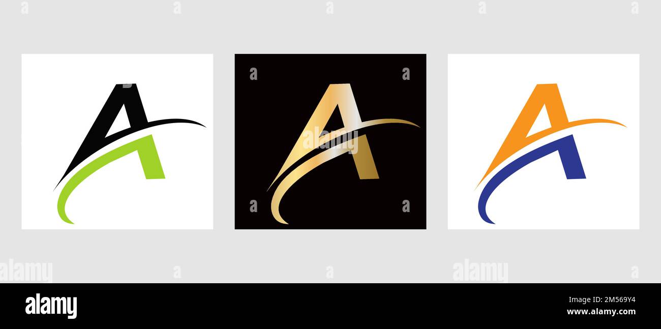Monogram A Letter Logotype Symbol. Letter A Logo Design Template Stock ...