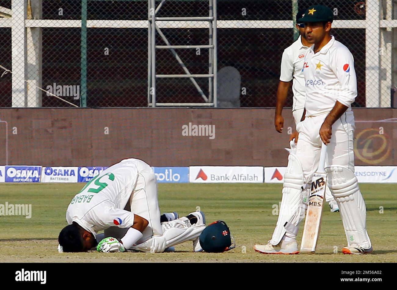 Pakistan Cricket Team Batsman, Babar Azam celebrates his century (100 ...