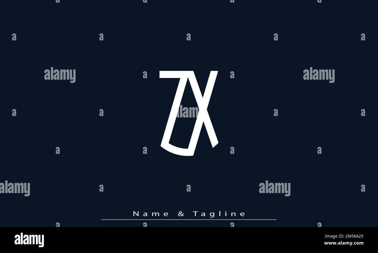 Alphabet letters Initials Monogram logo ZX , XZ Stock Vector Image ...