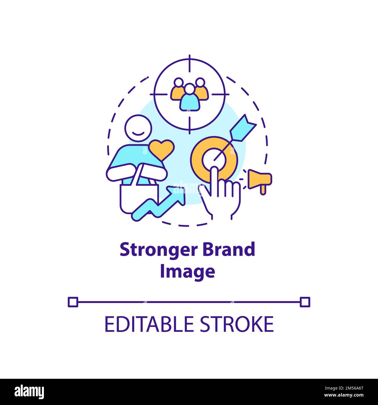 Stronger Brand Image Concept Icon Stock Vector Image And Art Alamy