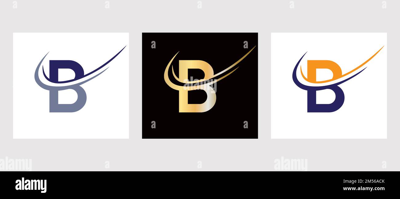 Initial letter b logo design hi-res stock photography and images - Alamy