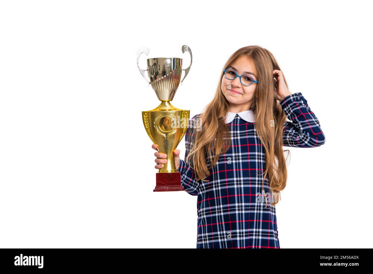 positive school girl winning excellent award. photo of excellent school ...