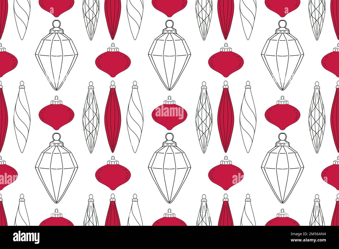 Christmas seamless pattern. Modern geometric background, hand drawing ...