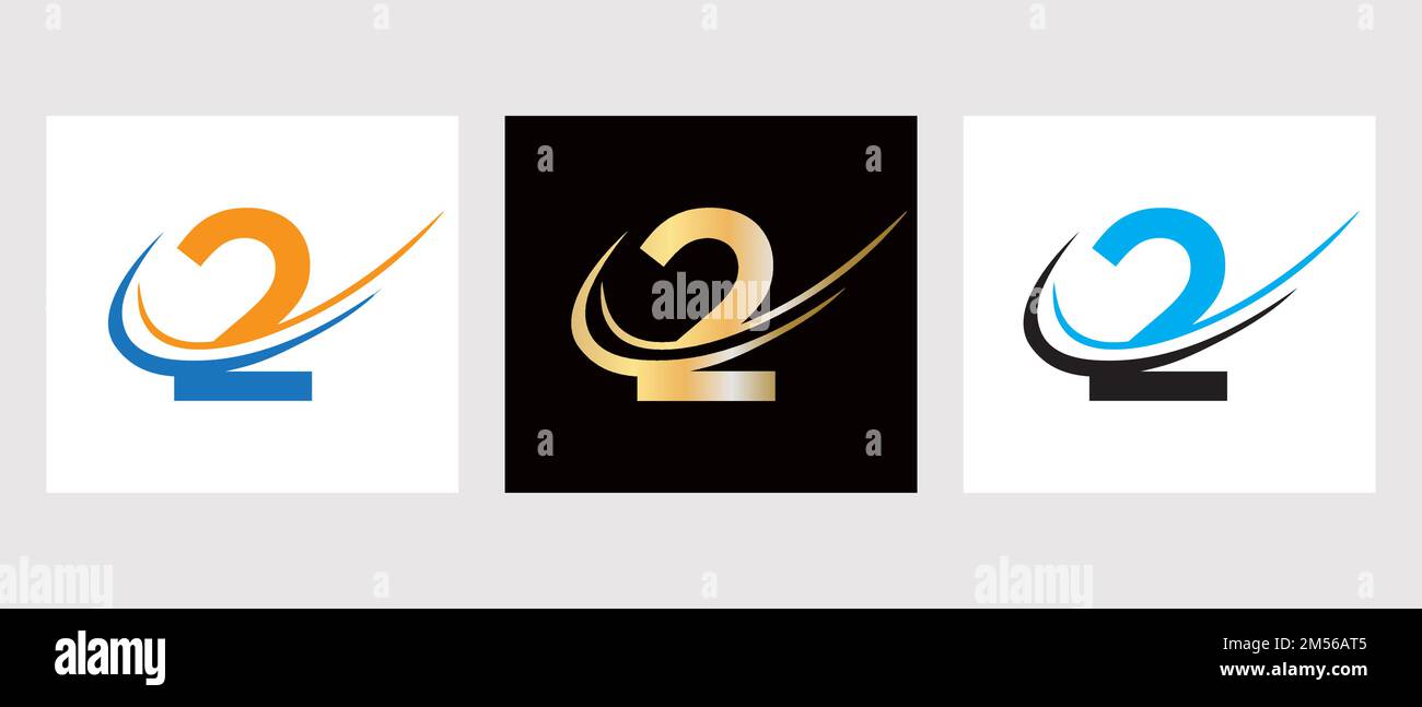 Initial Letter 2 Logo Design Template. Monogram 2 Letter Logotype ...