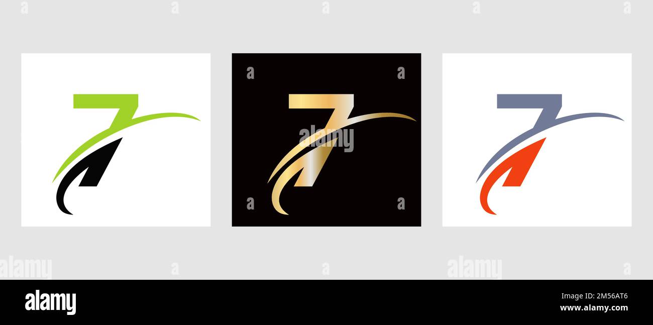 Monogram 7 Letter Logotype Symbol. Letter 7 Logo Design Template Stock ...