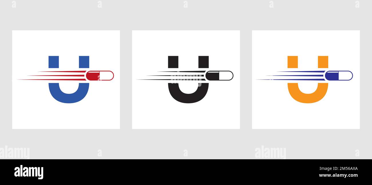 Letter U Medicine Logo. Medical Logotype Concept With Medicine Piles ...