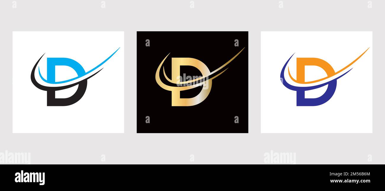 Initial Letter D Logo Design Template. Monogram D Letter Logotype ...