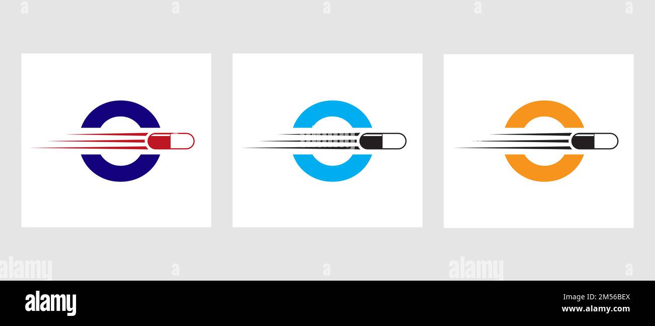 Letter O Medicine Logo. Medical Logotype Concept With Medicine Piles ...