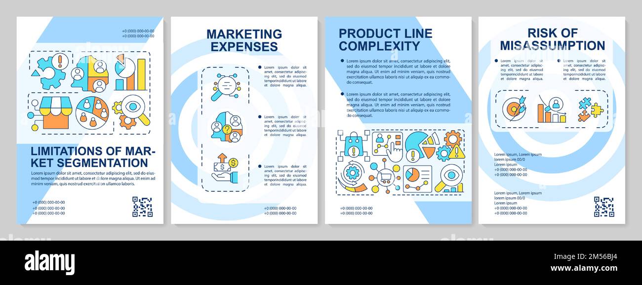 Limitations Of Market Segmentation Blue Brochure Template Stock Vector Image And Art Alamy
