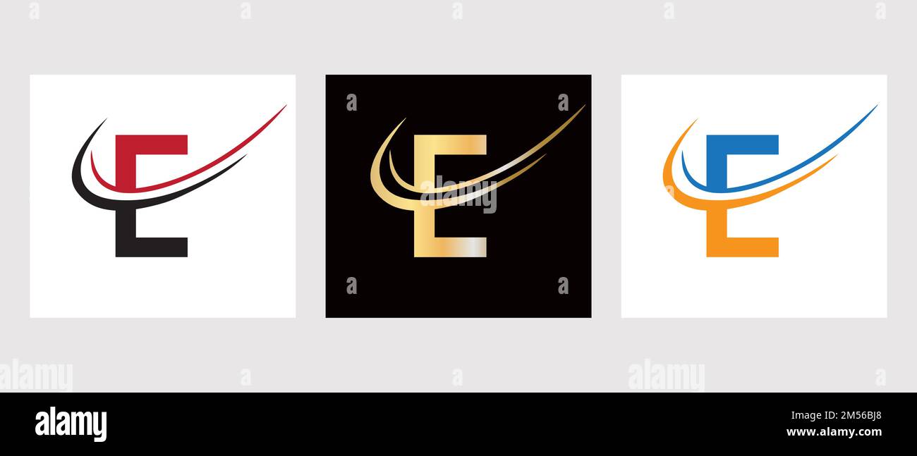 Initial Letter E Logo Design Template. Monogram E Letter Logotype ...