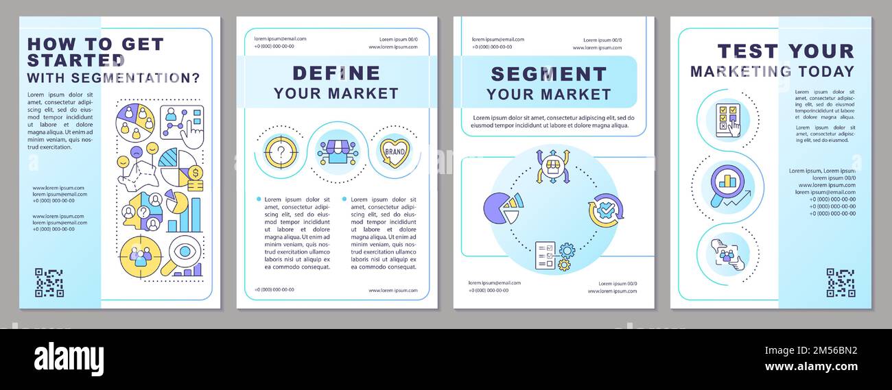 Get started with segmentation blue brochure template Stock Vector Image ...