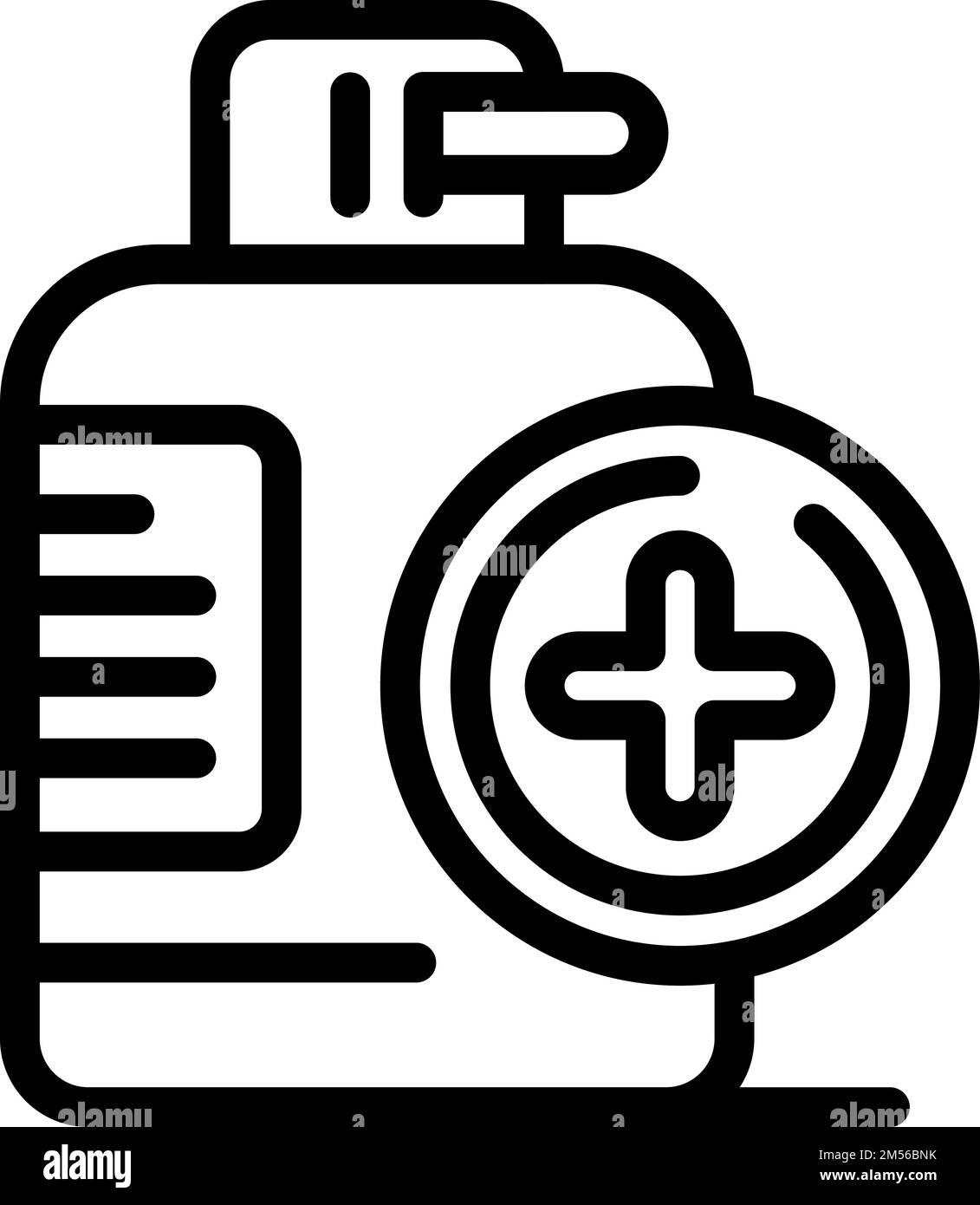 Disinfectant gel icon outline vector. Clean care. Medical wash Stock ...