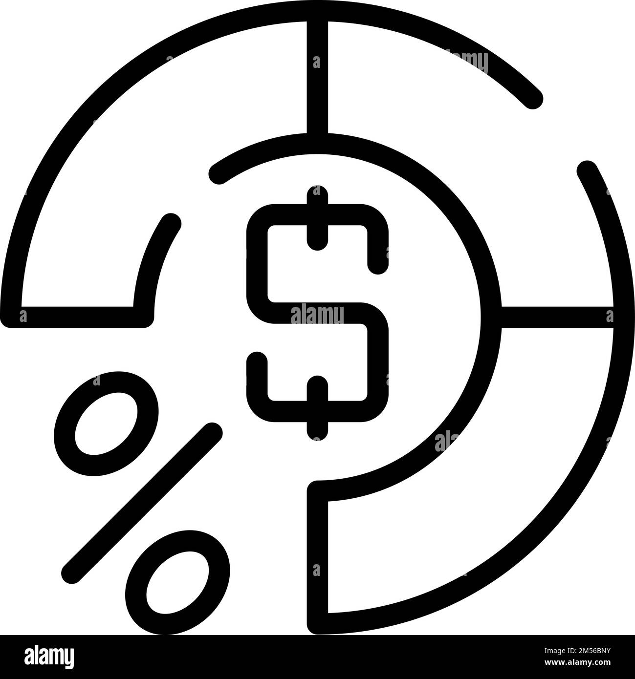 Pie chart icon outline vector. Financial literacy. Business education Stock Vector Image & Art ...