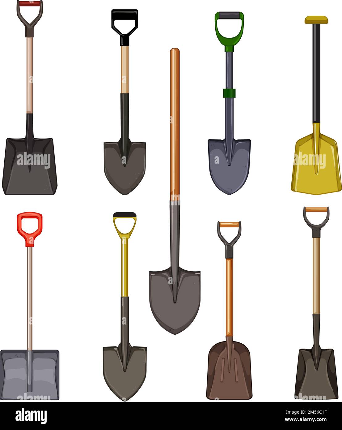 shovel tool set cartoon vector illustration Stock Vector Image & Art ...