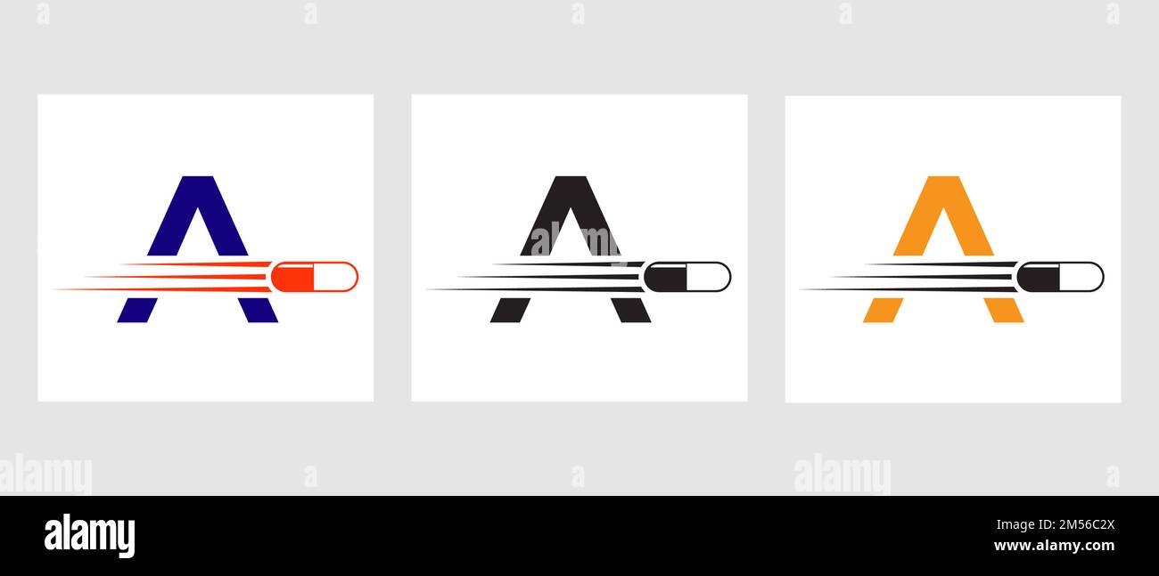 Letter A Medicine Logo. Medical Logotype Concept With Medicine Piles ...
