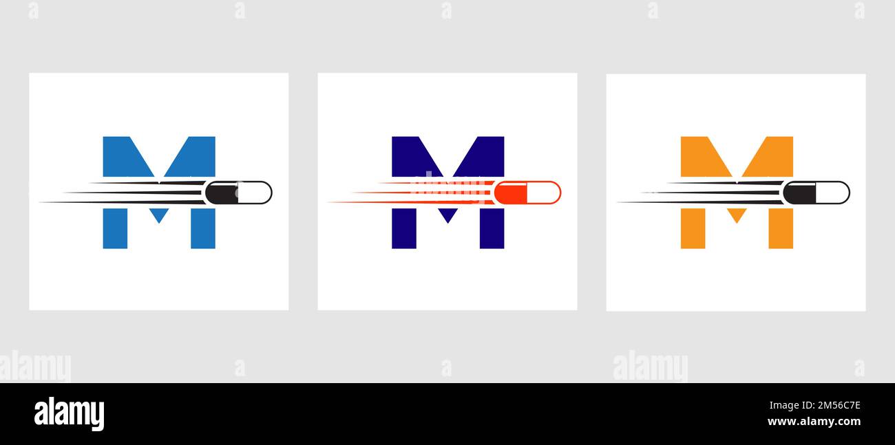 Letter M Medicine Logo. Medical Logotype Concept With Medicine Piles ...