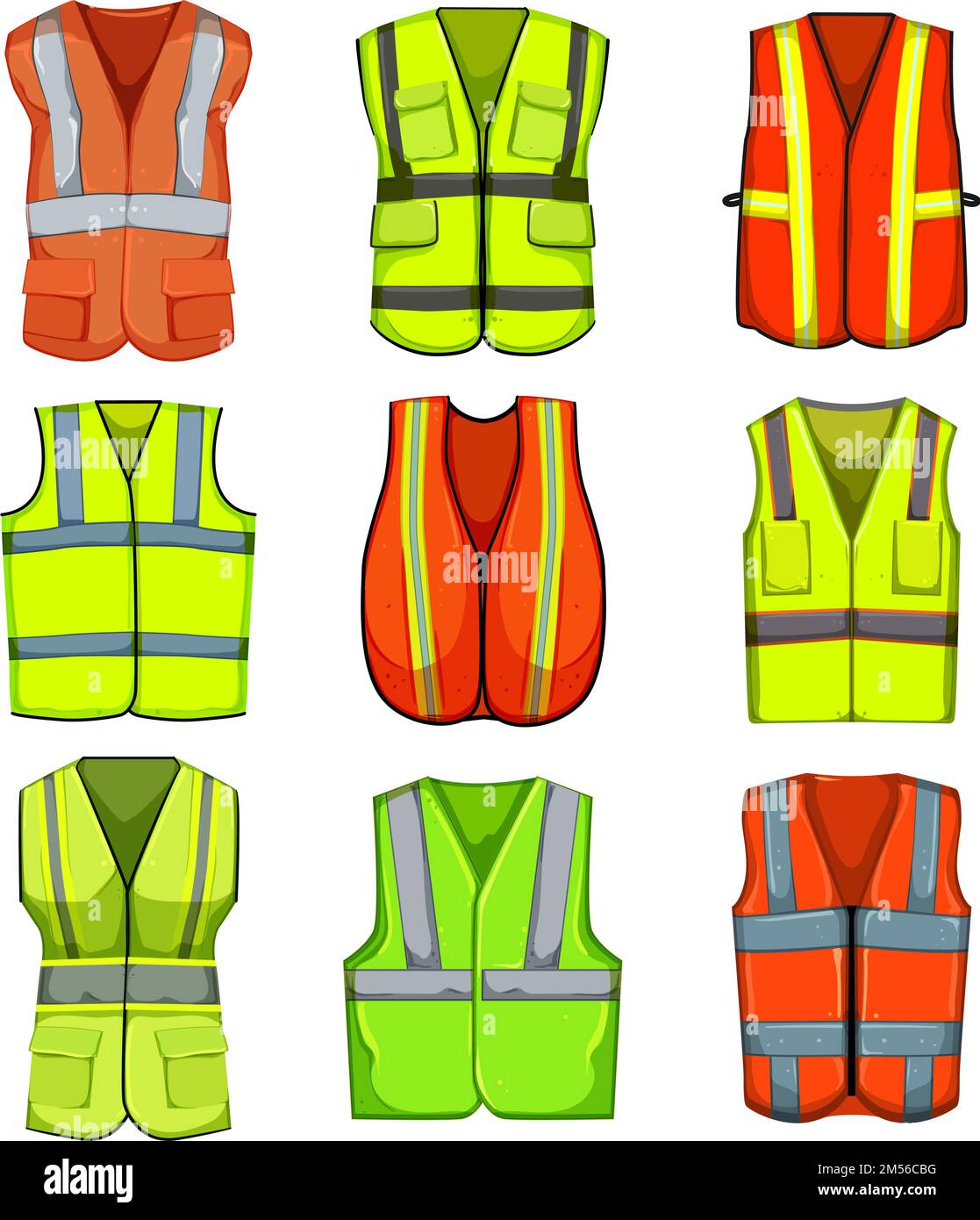 safe vest set cartoon vector illustration Stock Vector Image & Art - Alamy