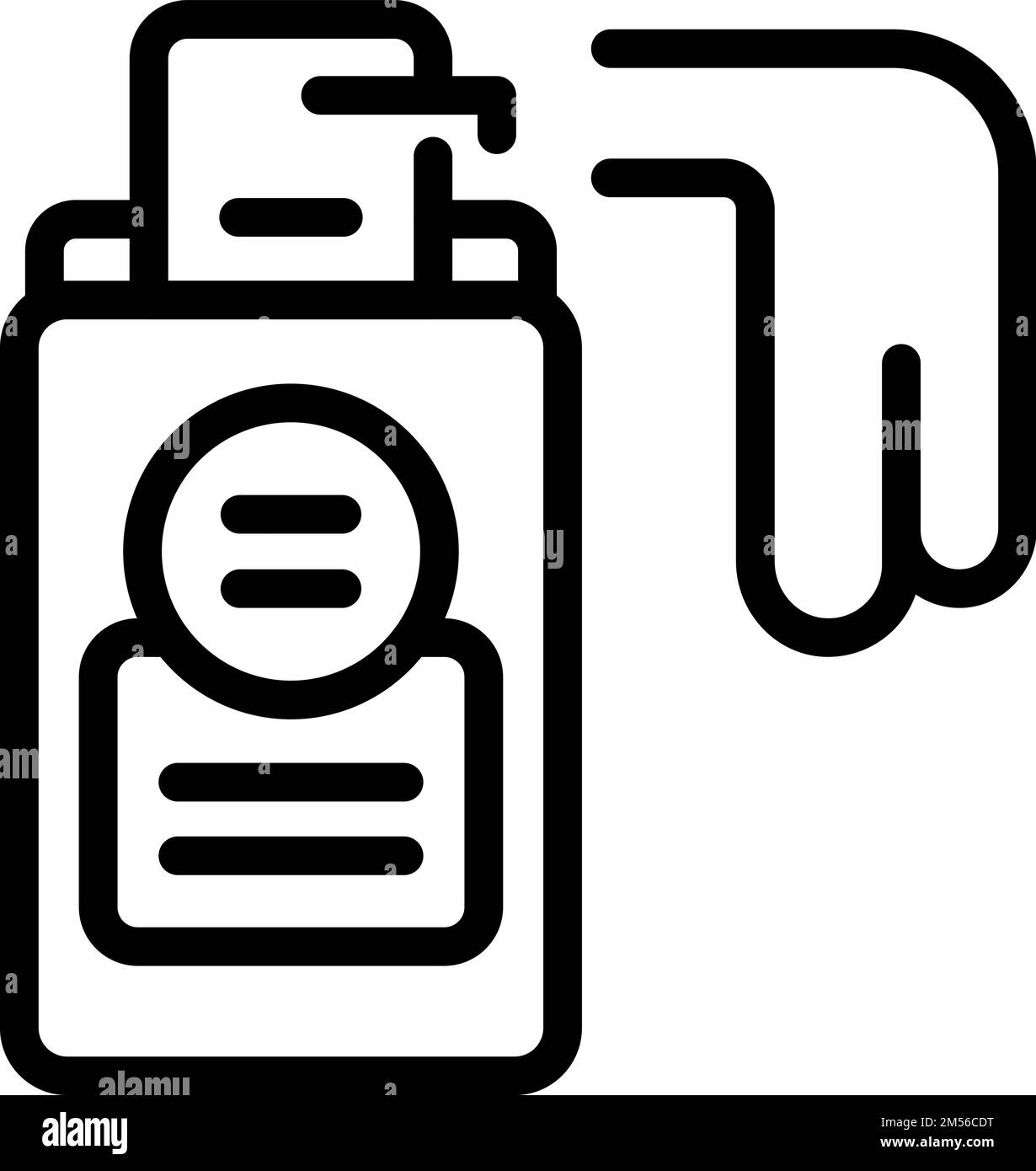 Face cream spray icon outline vector. Makeup beauty. Cosmetic care ...