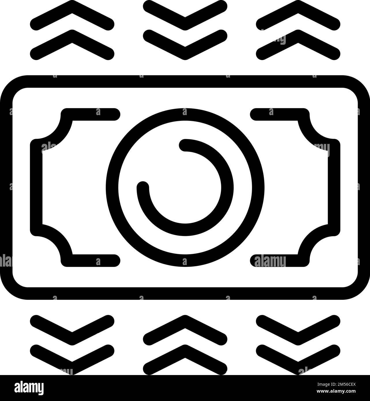 Cash money support icon outline vector. Financial economy. Modern ...