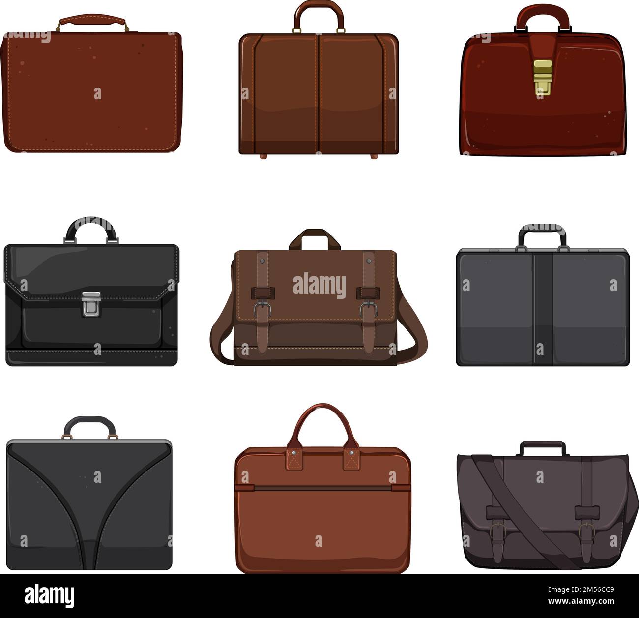 business bag set cartoon vector illustration Stock Vector Image & Art ...