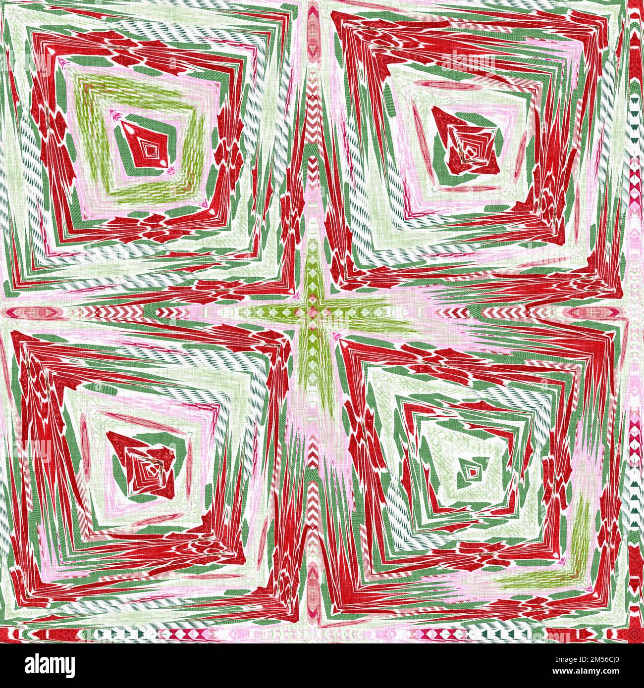 Christmas geometric gift wrap pattern. Contemporary holiday quilt with ...