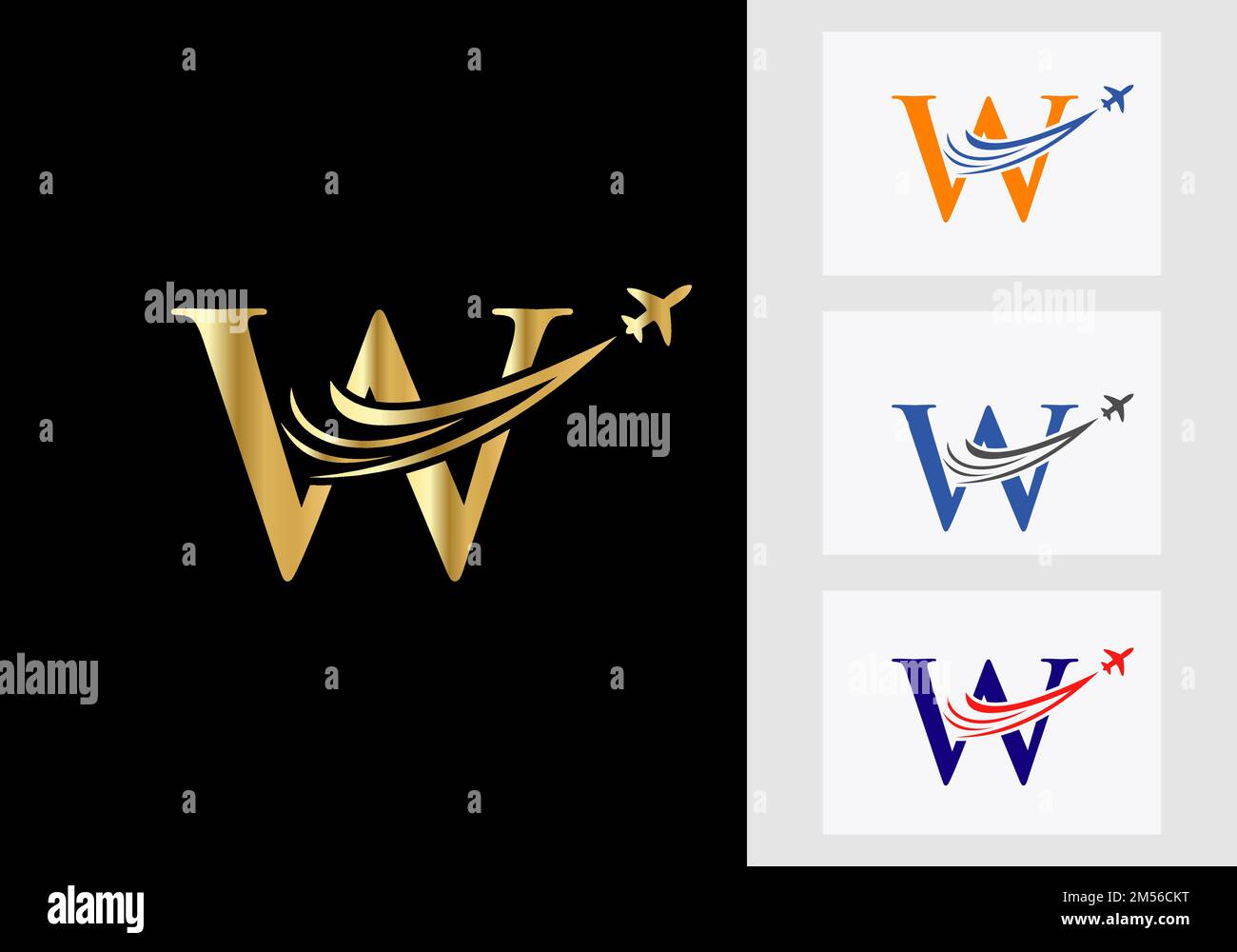 W travel logo hi-res stock photography and images - Alamy