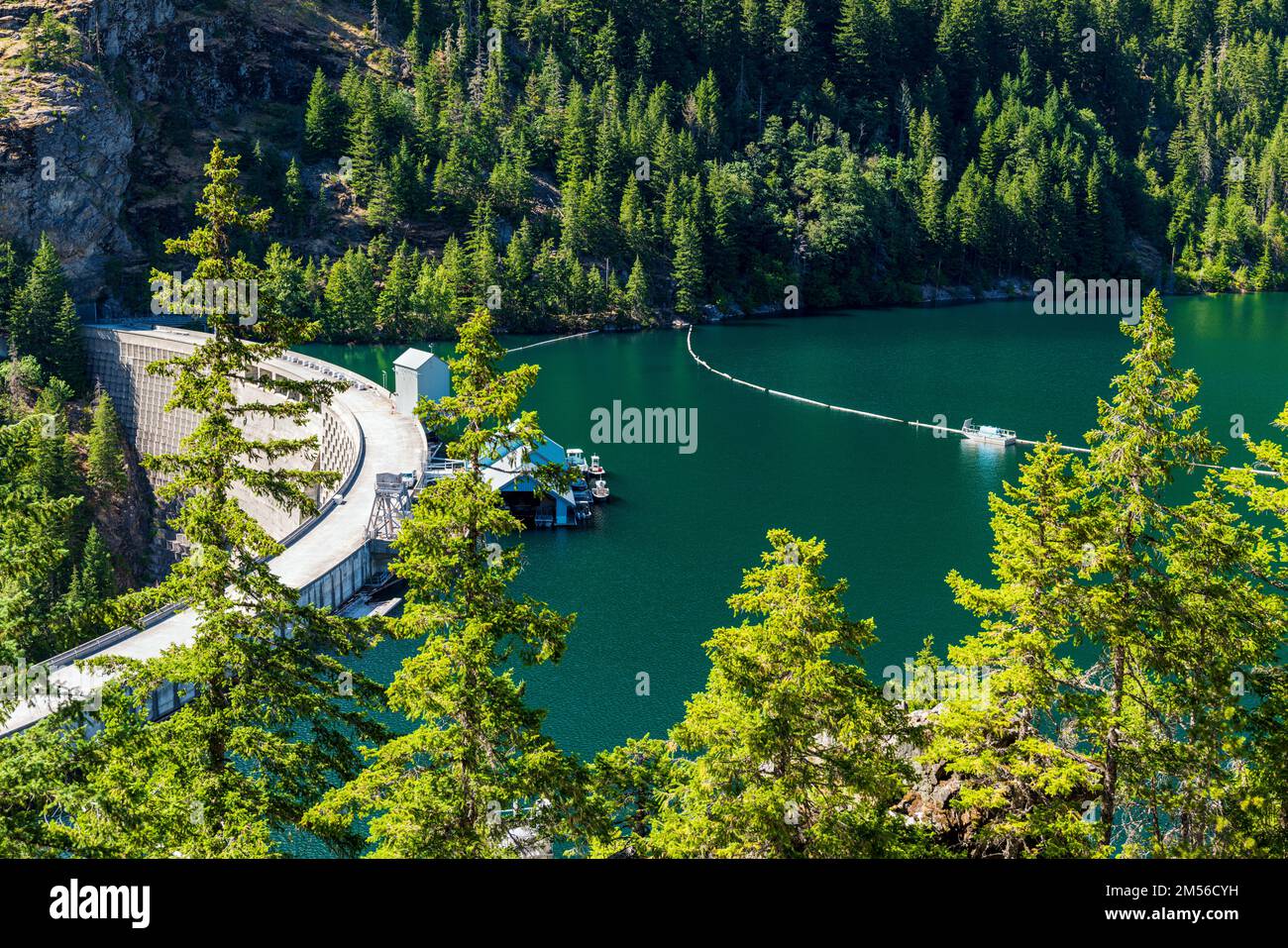 Ross Dam & Lake hydroelectric dam; Skagit River; Washington state; USA ...