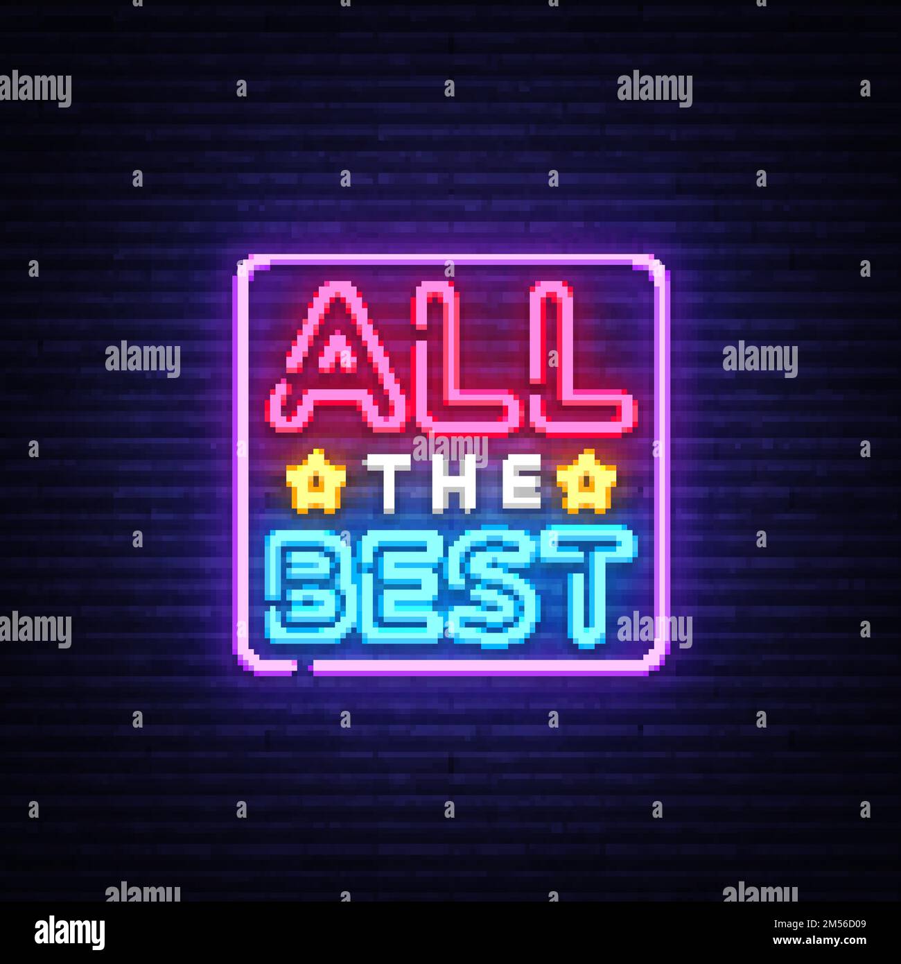 All the best Neon Text Vector. All the best neon sign, design template ...