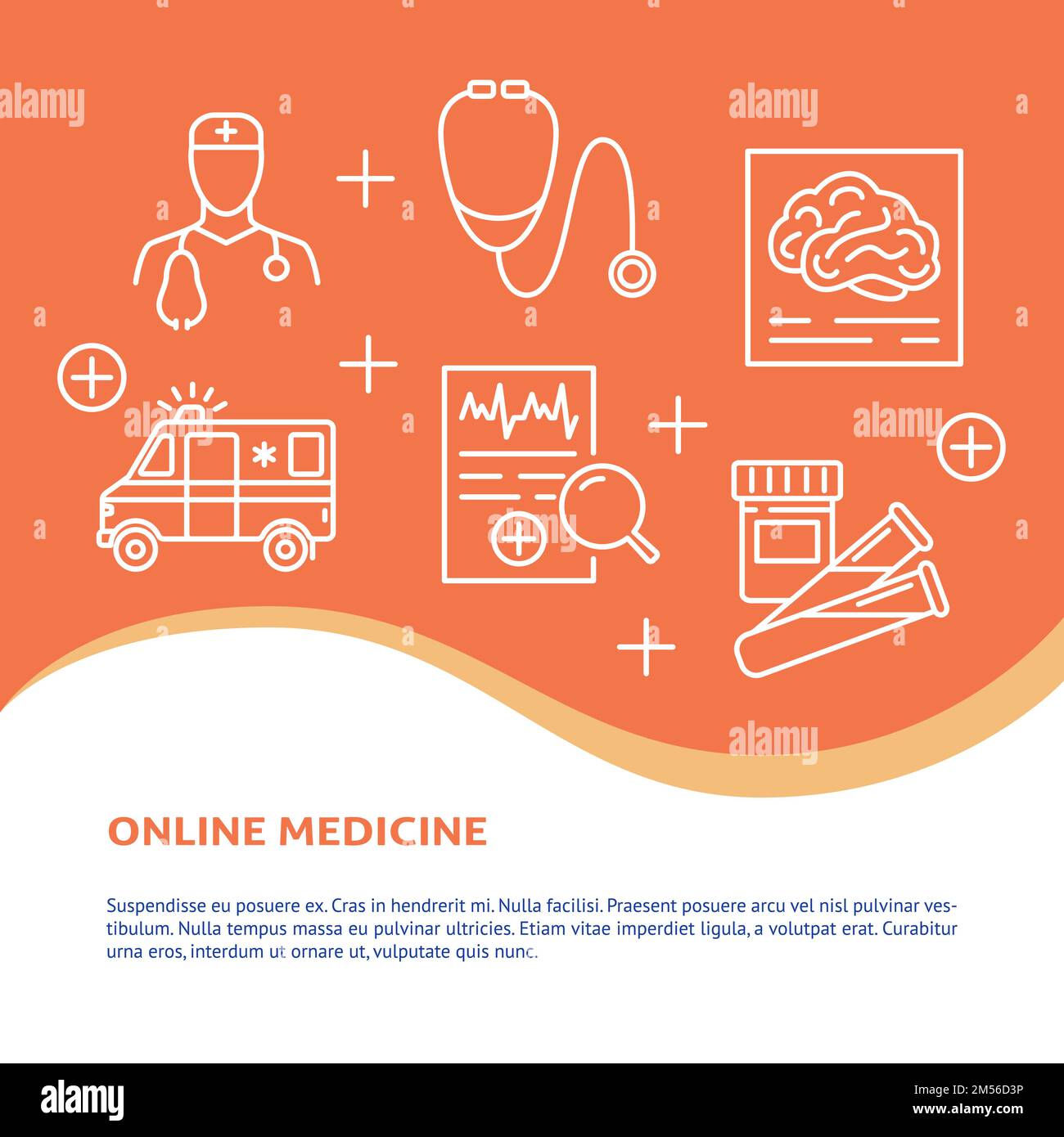Online medicine banner with place for text. Medical and healthcare ...